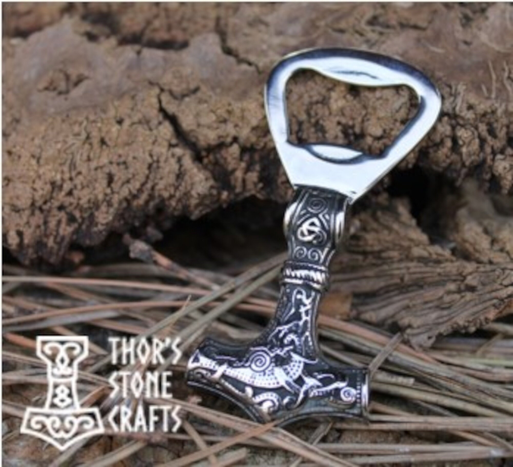 Viking Mjolnir Thor's Hammer Bottle Opener Drinking Skal - Etsy UK