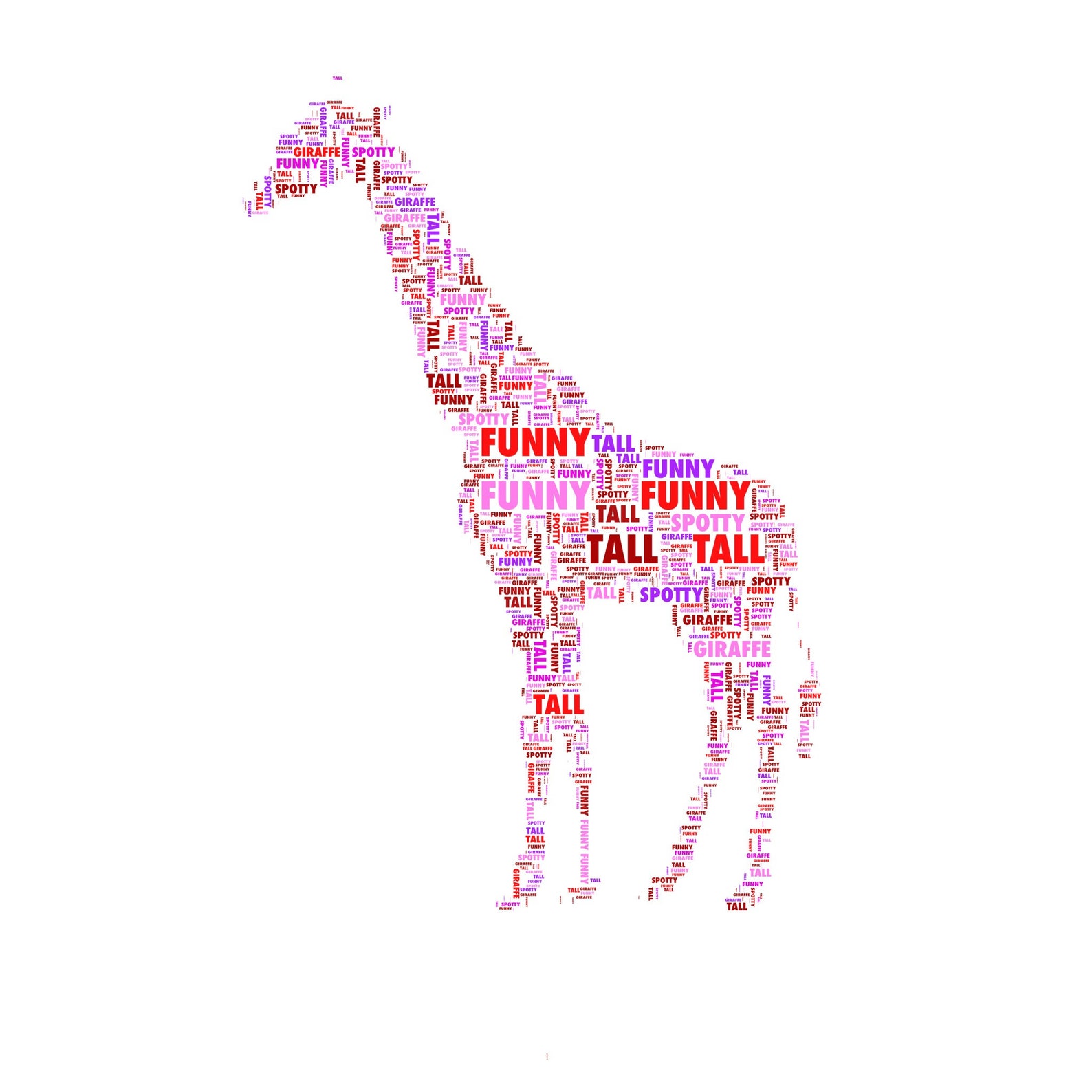 A4 Personalised Word Art - Animals - Etsy UK