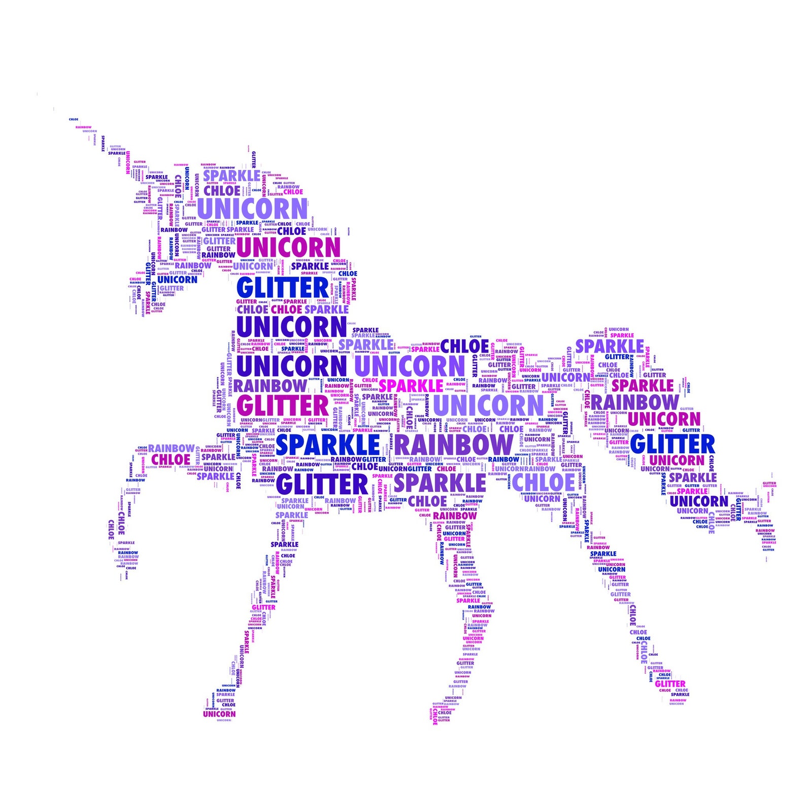 A4 Personalised Word Art - Animals - Etsy UK