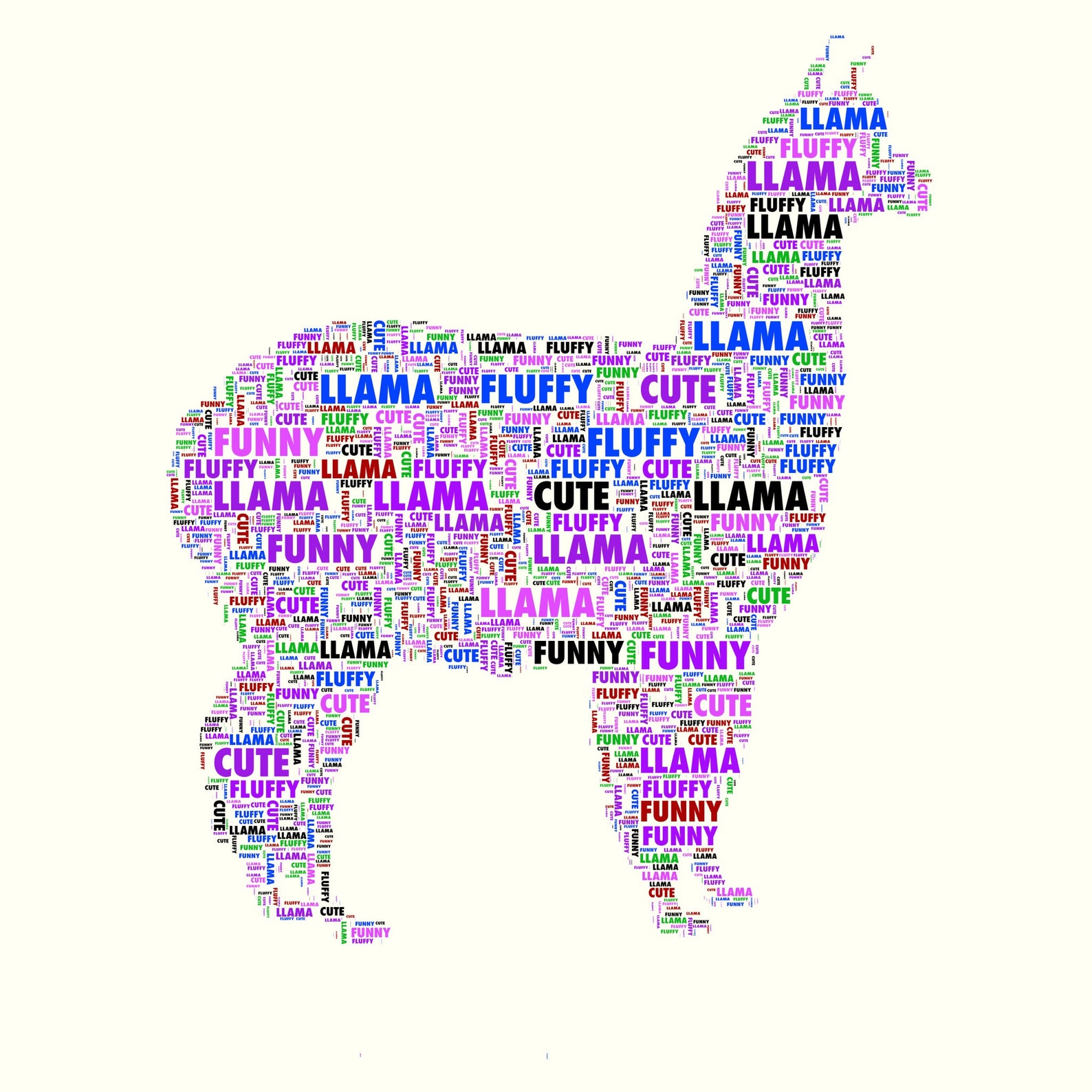 A4 Personalised Word Art - Animals - Etsy UK