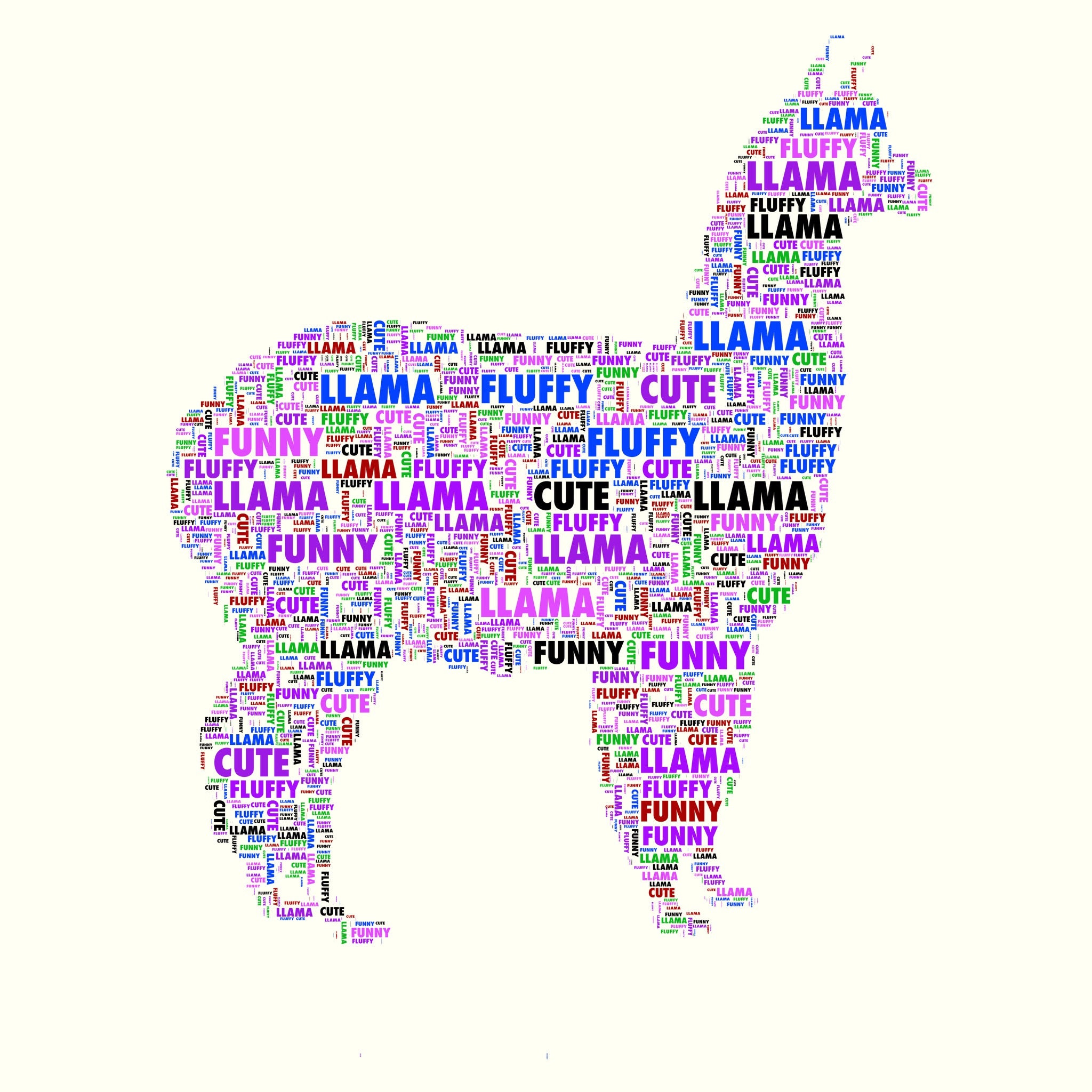 A4 Personalised Word Art - Animals - Etsy UK