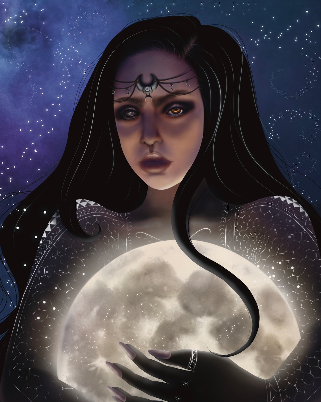 Mayari- Filipino Goddess of the Moon Art Print - Etsy