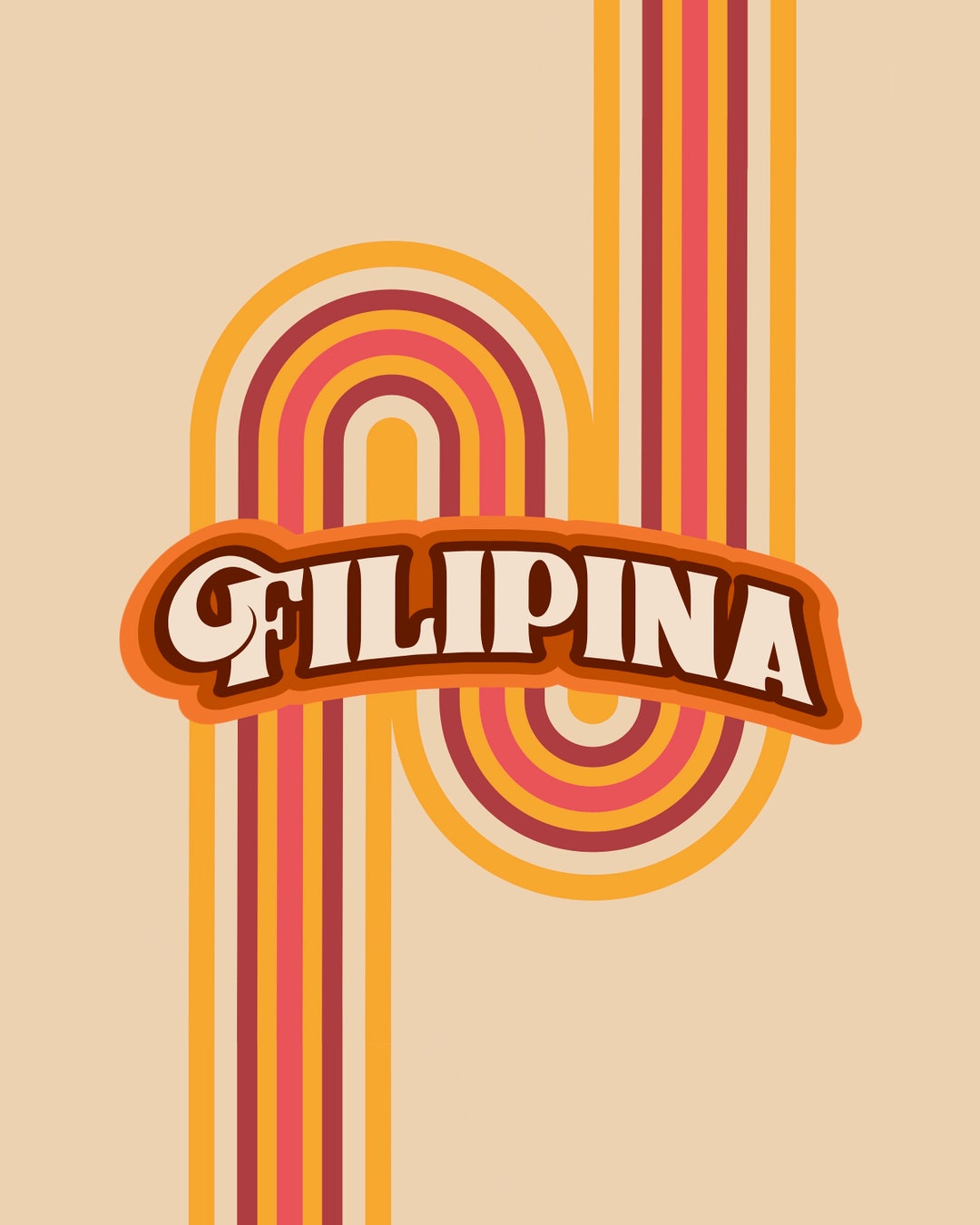 Retro Filipina Art Print - Etsy