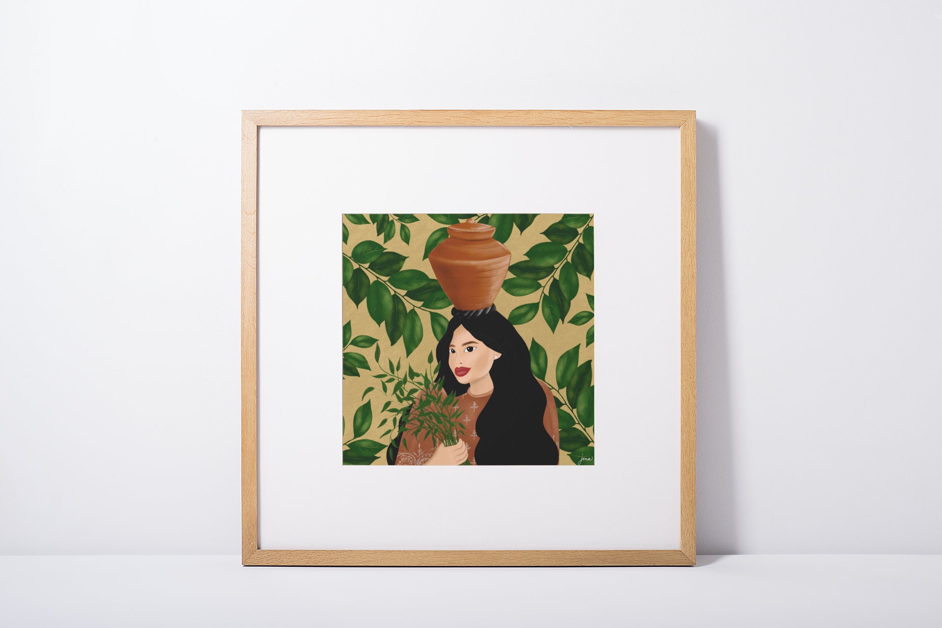 Filipina Artwork- Filipina Carrying a Banga (clay Jar) on Her Head - Etsy