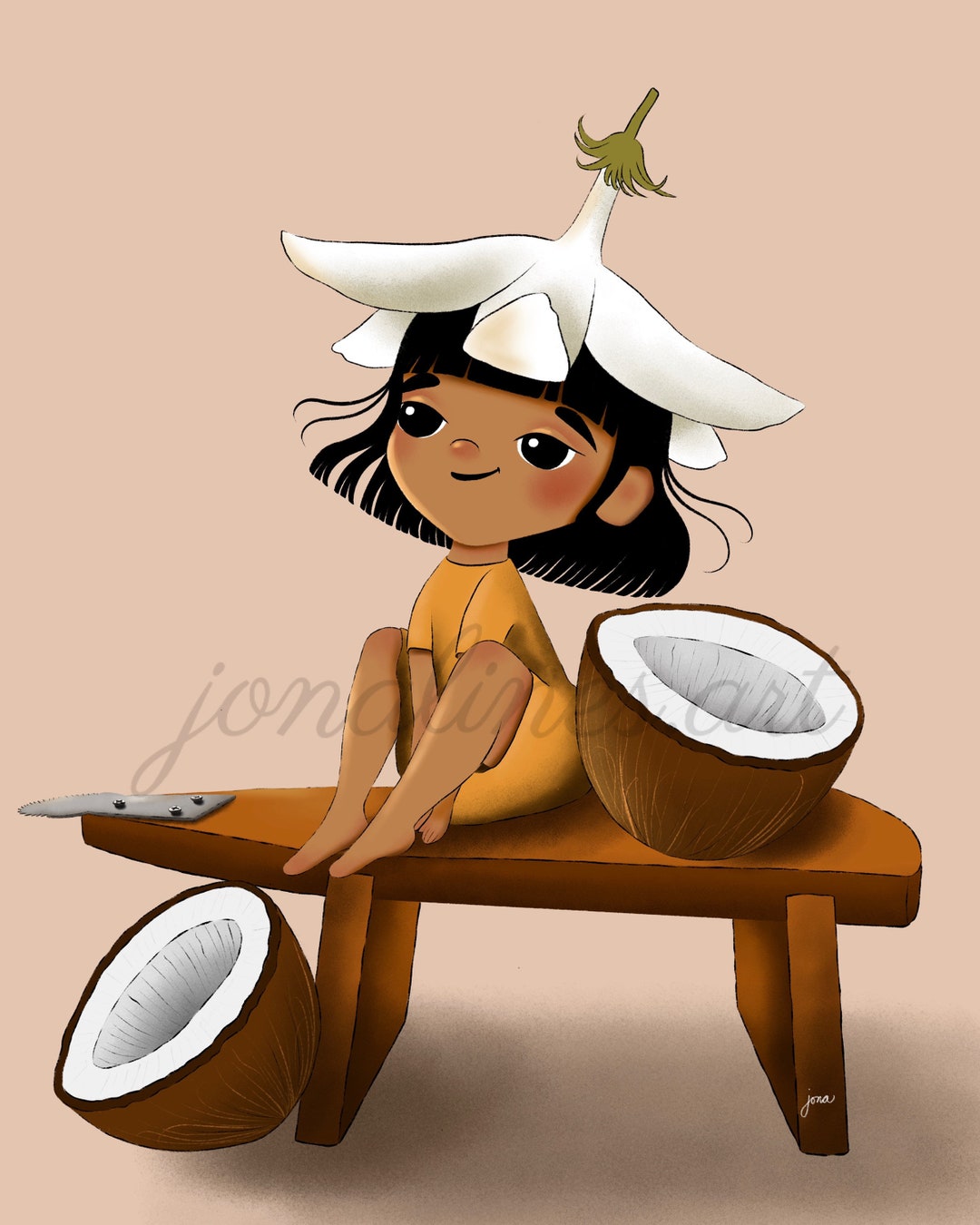 Coconut Grater kudkuran Ng Niyog Nostalgic Filipino Artwork - Etsy