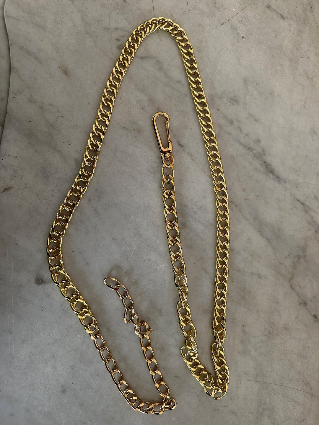Fine Chain Belt in Gold-coloured Metal - Chain Belt Gold Finish - Etsy