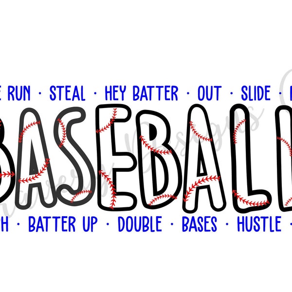 Baseball Words - Etsy