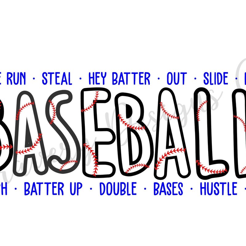 Baseball Words - Etsy