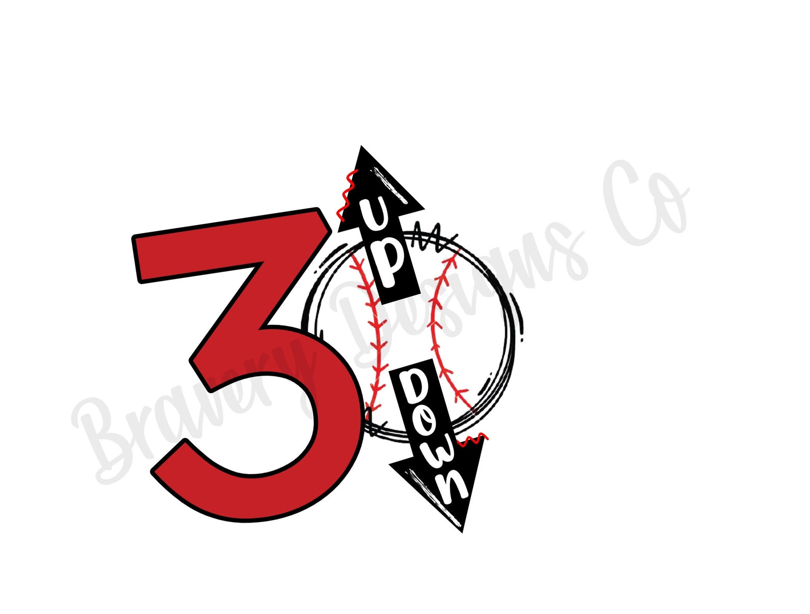 3 up 3 Down Baseball or Softball SVG PNG Instant Download - Etsy