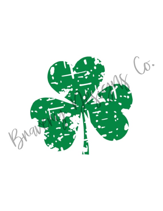 Distressed Shamrock SVG - Etsy