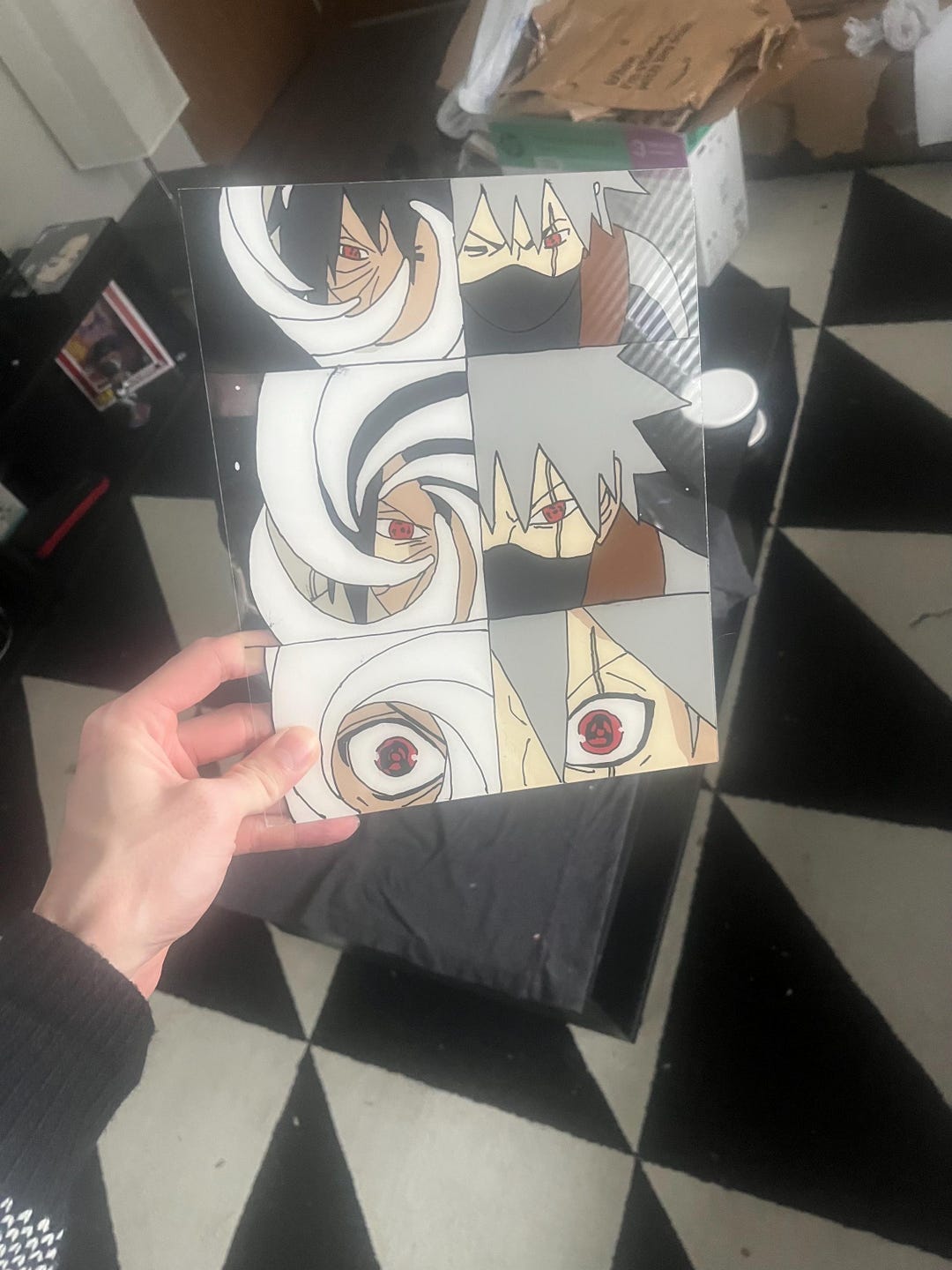 Kakashi X Obito Glass Painting 8X10 - Etsy Canada