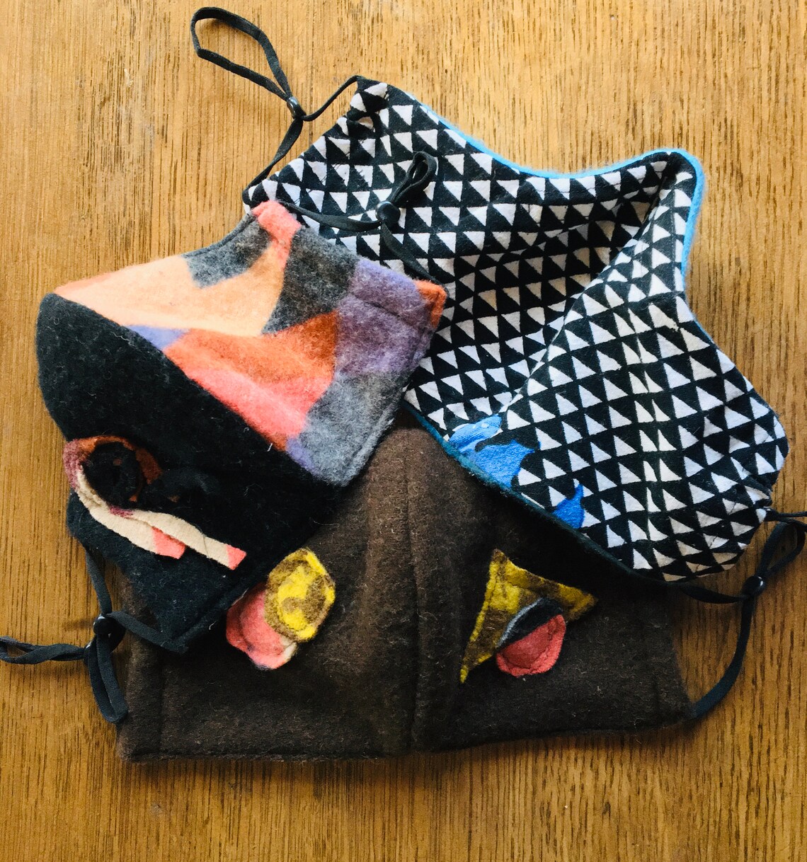 Upcycled Felted Wool Mask Color Blue - Etsy UK