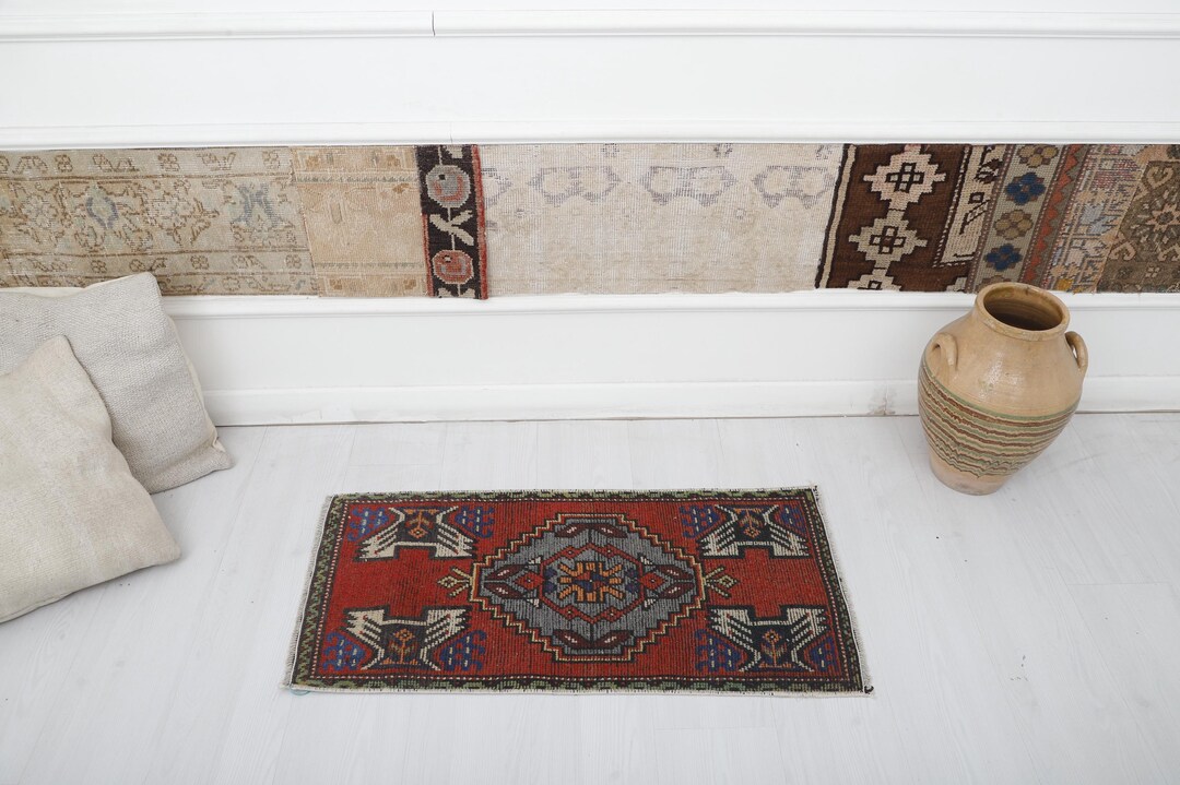 2x3 Rug, Faded Door Mat, Pastel Door Mat, Muted Door Mat, Soft Door Mat ...