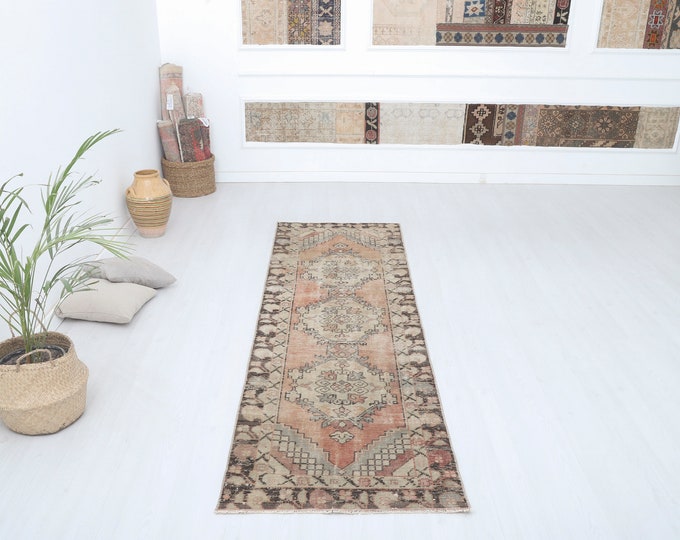 2x9 Vintage Runner, Corridor Rug, Oushak Runner,turkish Runner,carpet ...