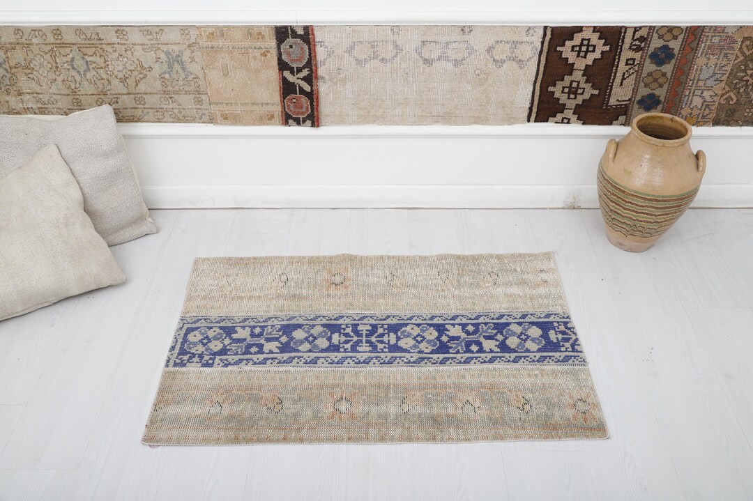 2x4 Door Mat, Entryway Rug, 2x4 Small Rug, Turkish Doormat Rug, Vintage ...
