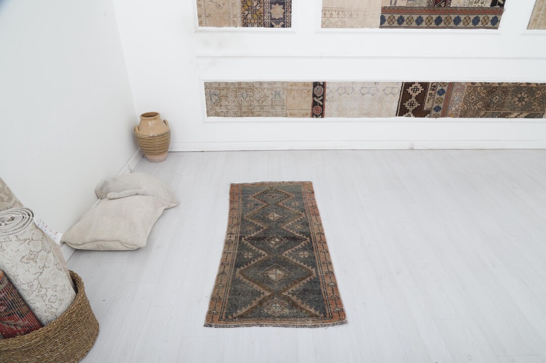 Neutral Rug, Faded Rug, Handmade Rug, 2x4 Turkish Rug, Vintage Rug, 2x4 ...