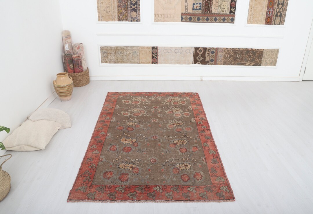4x7 Area Rug, Bohemian Rug, Anatolian Rug, 4x7 Turkish Rug, Vintage Rug ...
