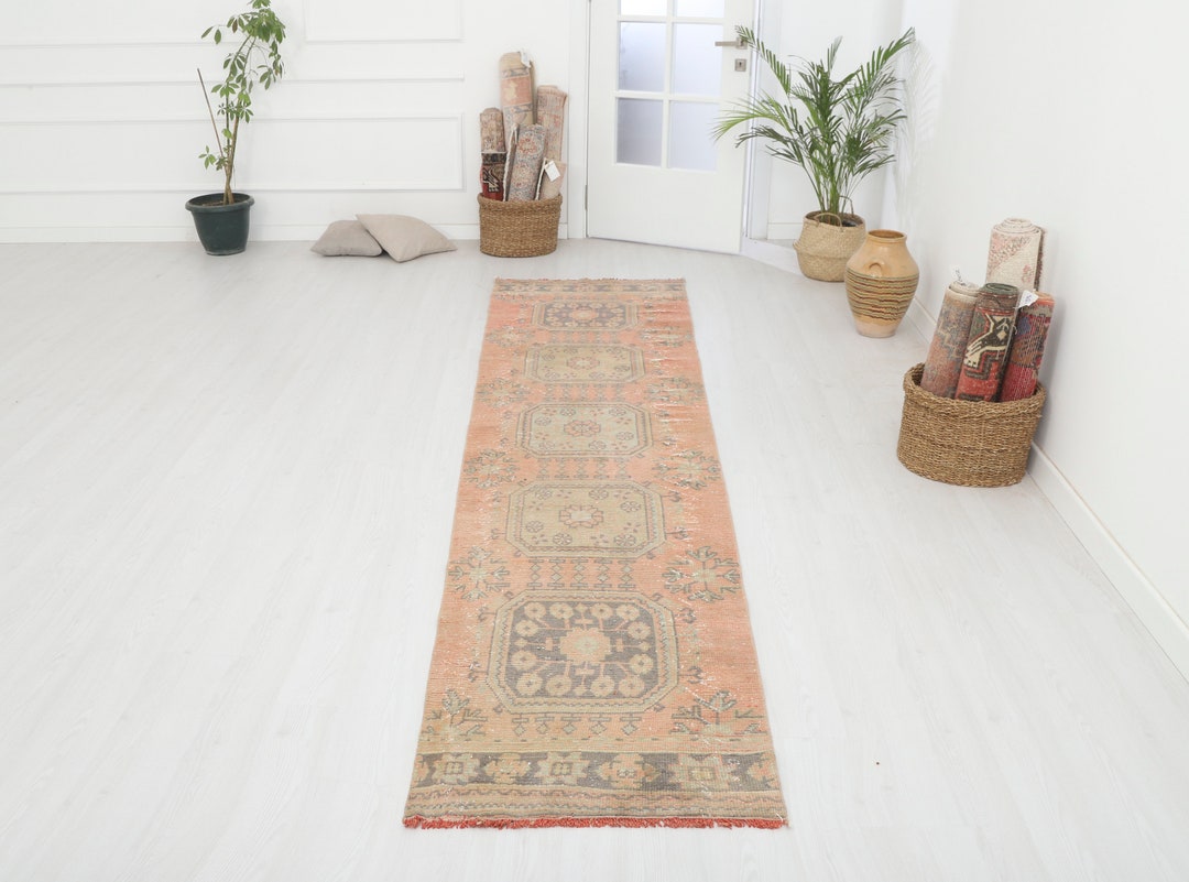 Natural Runner Rug, Kitchen Rug, 3x12 Runner Rug, Turkish Runner ...
