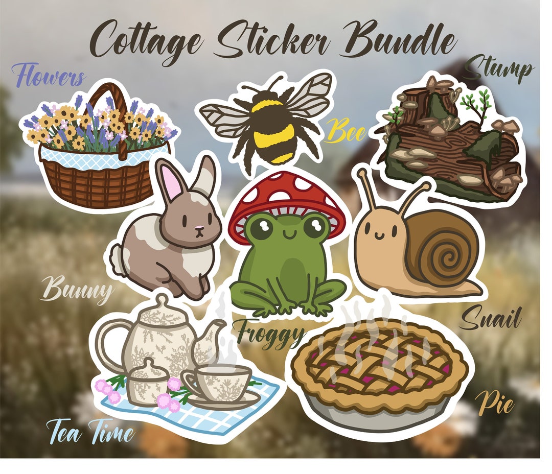 Cottage Vinyl Sticker Bundle Cottagecore Farmhouse - Etsy