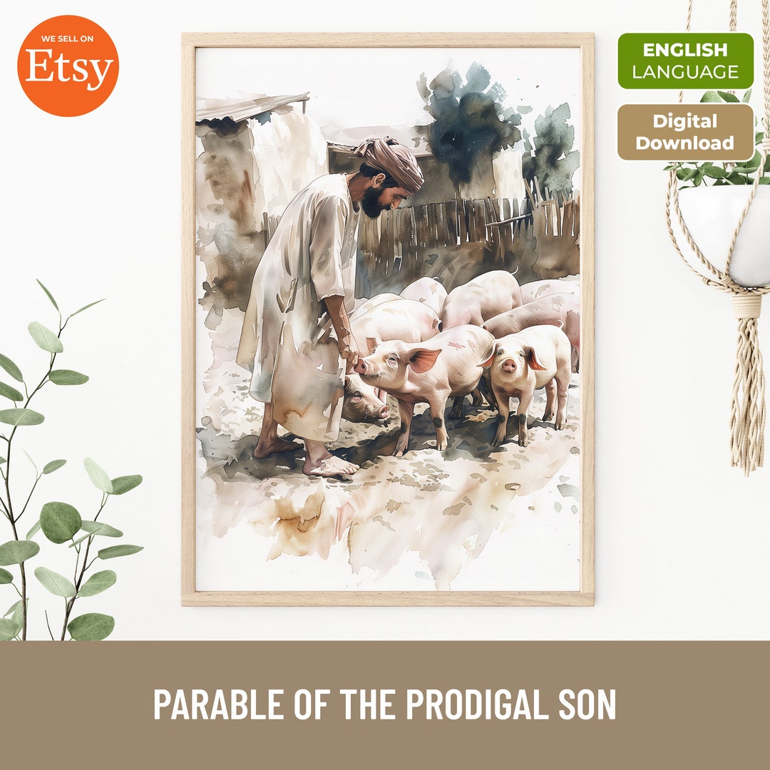 Parable of the Prodigal Son Canvas Wall Art Poster Modern Minimalist ...