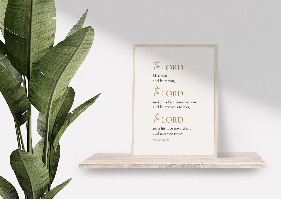 Numbers 6:24-26, the Lord Bless You, Bible Verse Wall Art, Printable ...