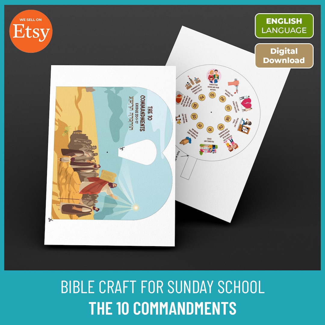 The 10 Commandments, Paper Craft/ Sunday School Craft/ the 10 ...