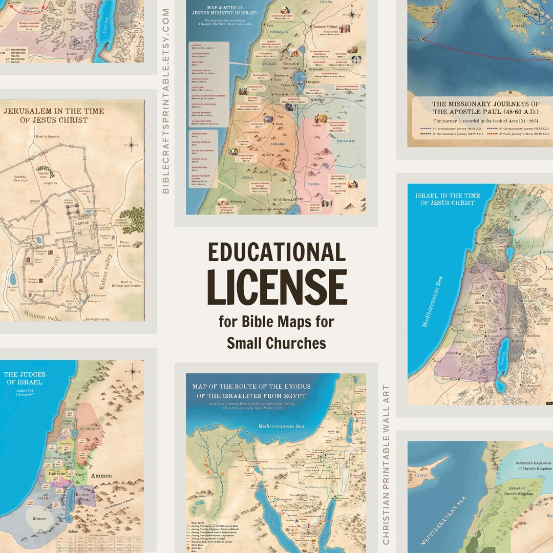 Educational License for Bible Maps for Small Churches - Etsy