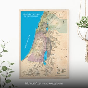 Israel in the Time of Jesus Map: New Testament Bible Study (digital ...