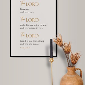 Numbers 6:24-26, the Lord Bless You, Bible Verse Wall Art, Printable ...