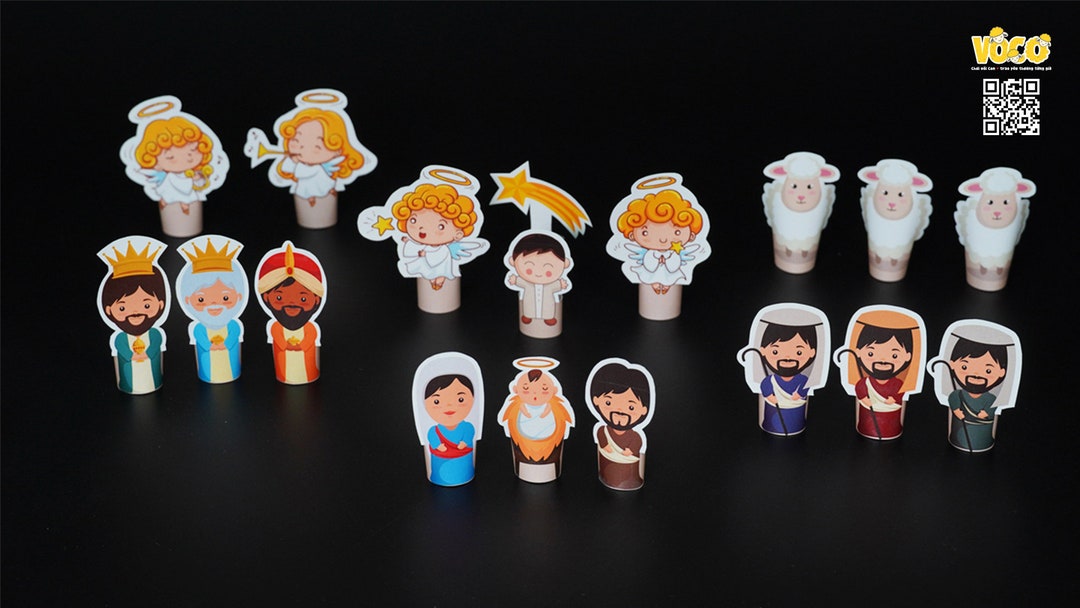 Christmas Nativity Finger Puppets for Children, Christmas Activity ...