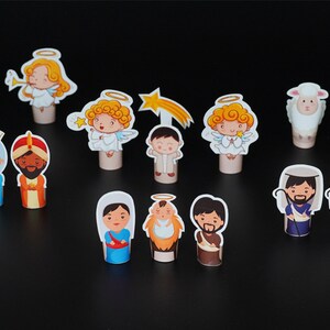 Christmas Nativity Finger Puppets for Children, Christmas Activity ...