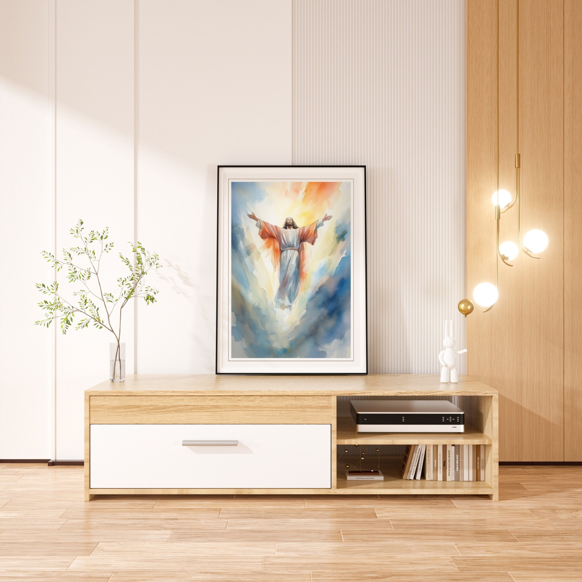Ascension of Jesus Christ, Jesus Print, Christian Boho, Wall Art and ...