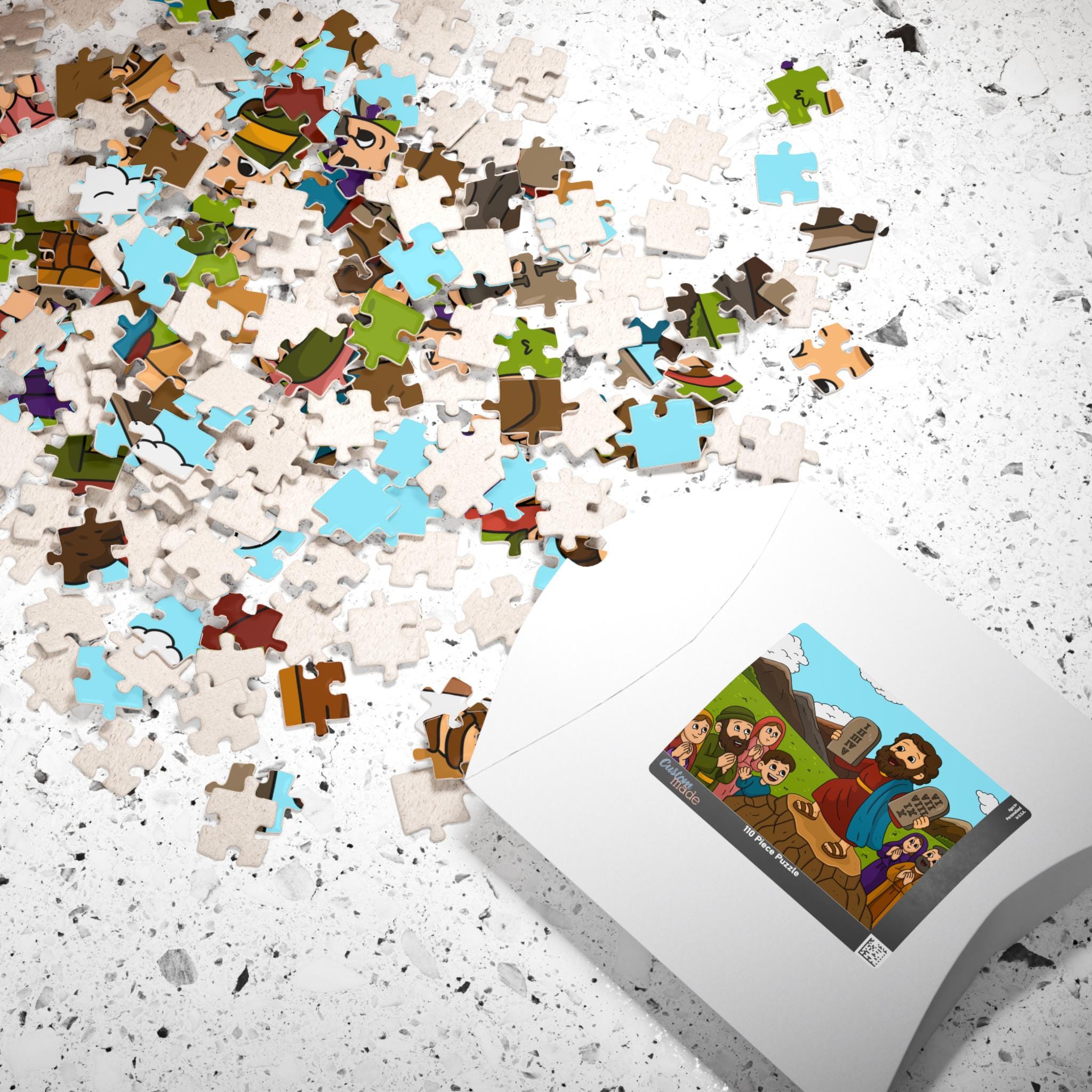 Moses and the Ten Commandments Jigsaw Puzzle: Faith-based Family Game ...