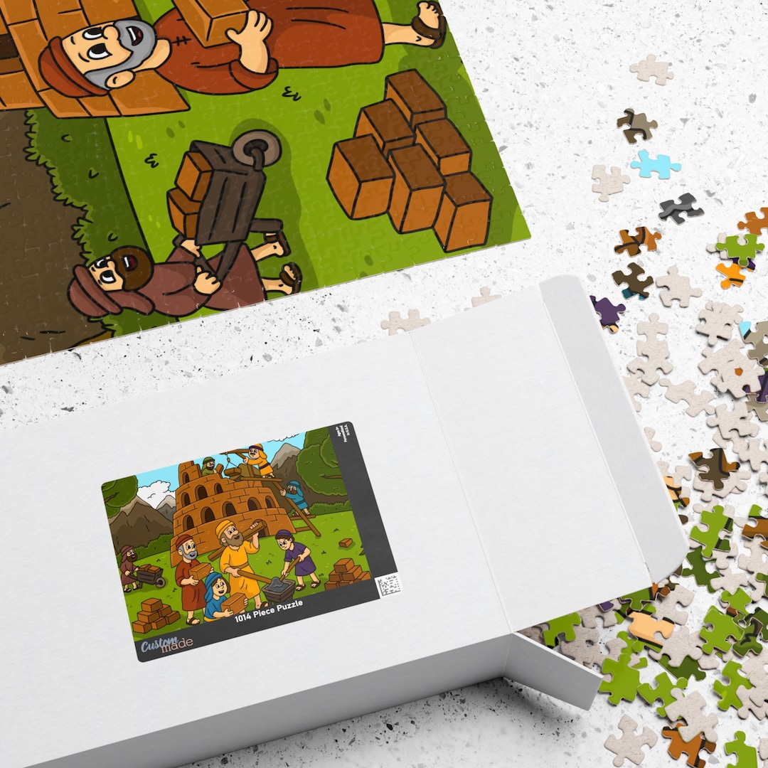 Tower of Babel Jigsaw Puzzle: Biblical Family Game Night, Christian ...