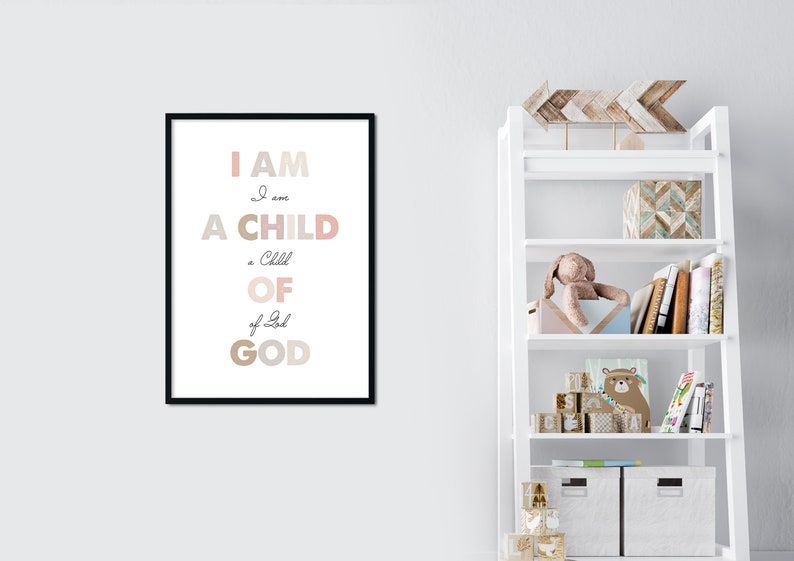 I'm a Child of GOD Printable, Nursery Bible Verse Wall, Kid's Room ...