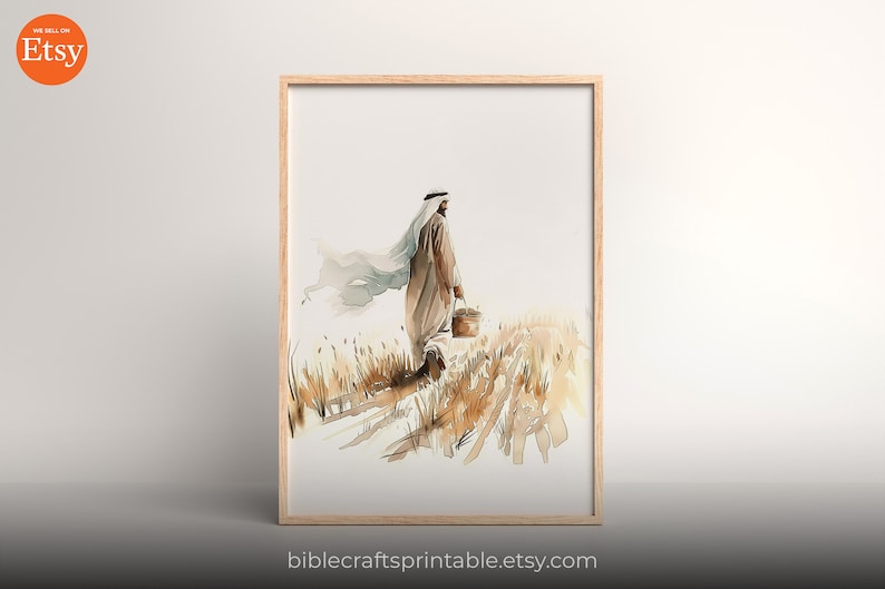 Parable of the Sower Watercolor Print: Christian Scripture Art (digital ...