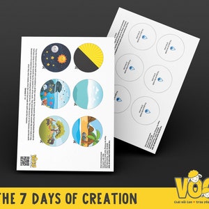 The 7 Days of Creation, Old Testament Bible Story, Bible Craft for ...