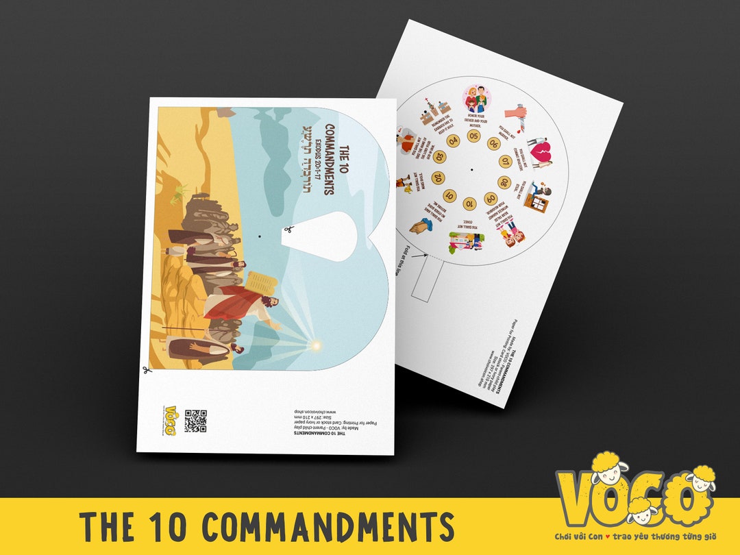 The 10 Commandments, Paper Craft/ Sunday School Craft/ the 10 ...