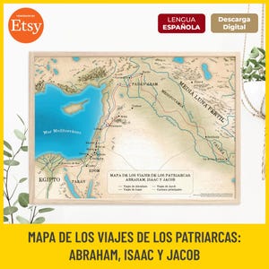 Abraham Isaac Jacob Bible Map Old Testament Israel Travels Digital