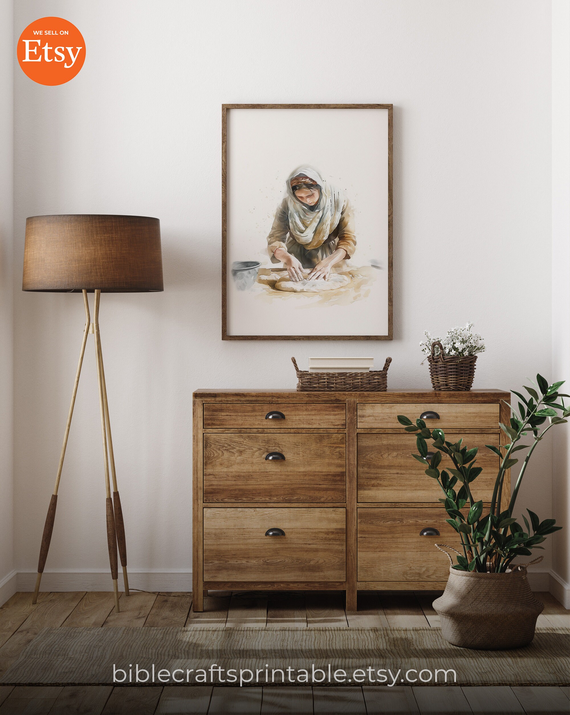 Parable of the Yeast Canvas Wall Art – Christian Scripture Poster, Boho ...