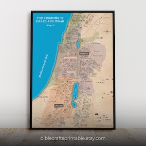 Israel & Judah Map: Printable Old Testament Bible Study Aid (digital ...