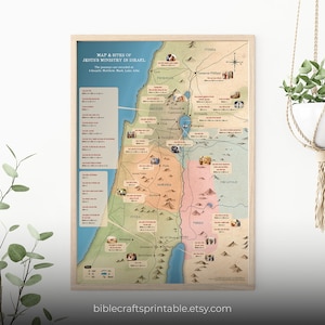 Jesus' Ministry in Israel Map: New Testament Bible Study (digital ...