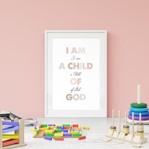 I'm a Child of GOD Printable, Nursery Bible Verse Wall, Kid's Room ...
