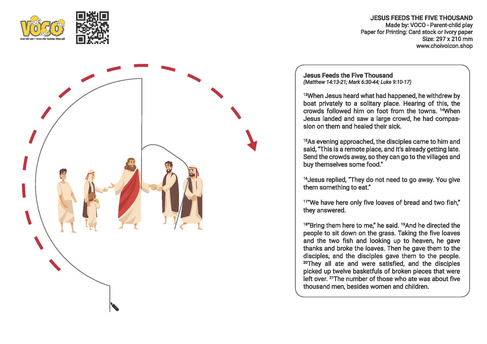 Jesus Feeds the Five Thousand, New Testament Bible Story, Bible Craft ...