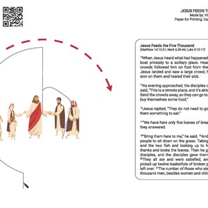 Jesus Feeds the Five Thousand, New Testament Bible Story, Bible Craft ...