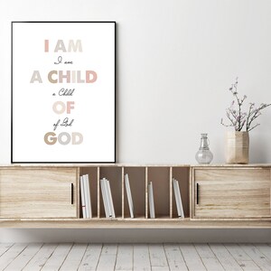 I'm a Child of GOD Printable, Nursery Bible Verse Wall, Kid's Room ...