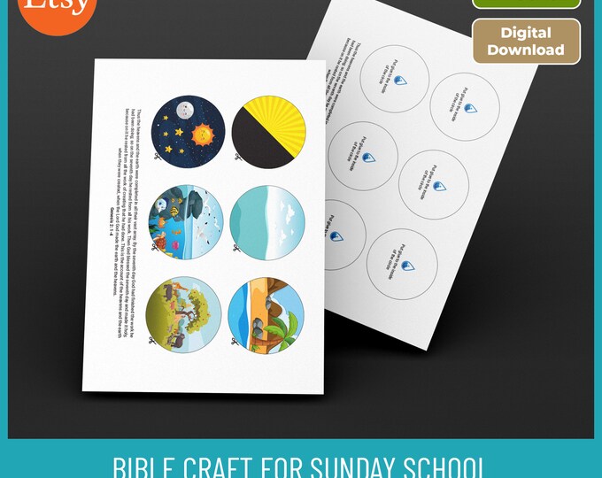 The 7 Days of Creation, Old Testament Bible Story, Bible Craft for ...