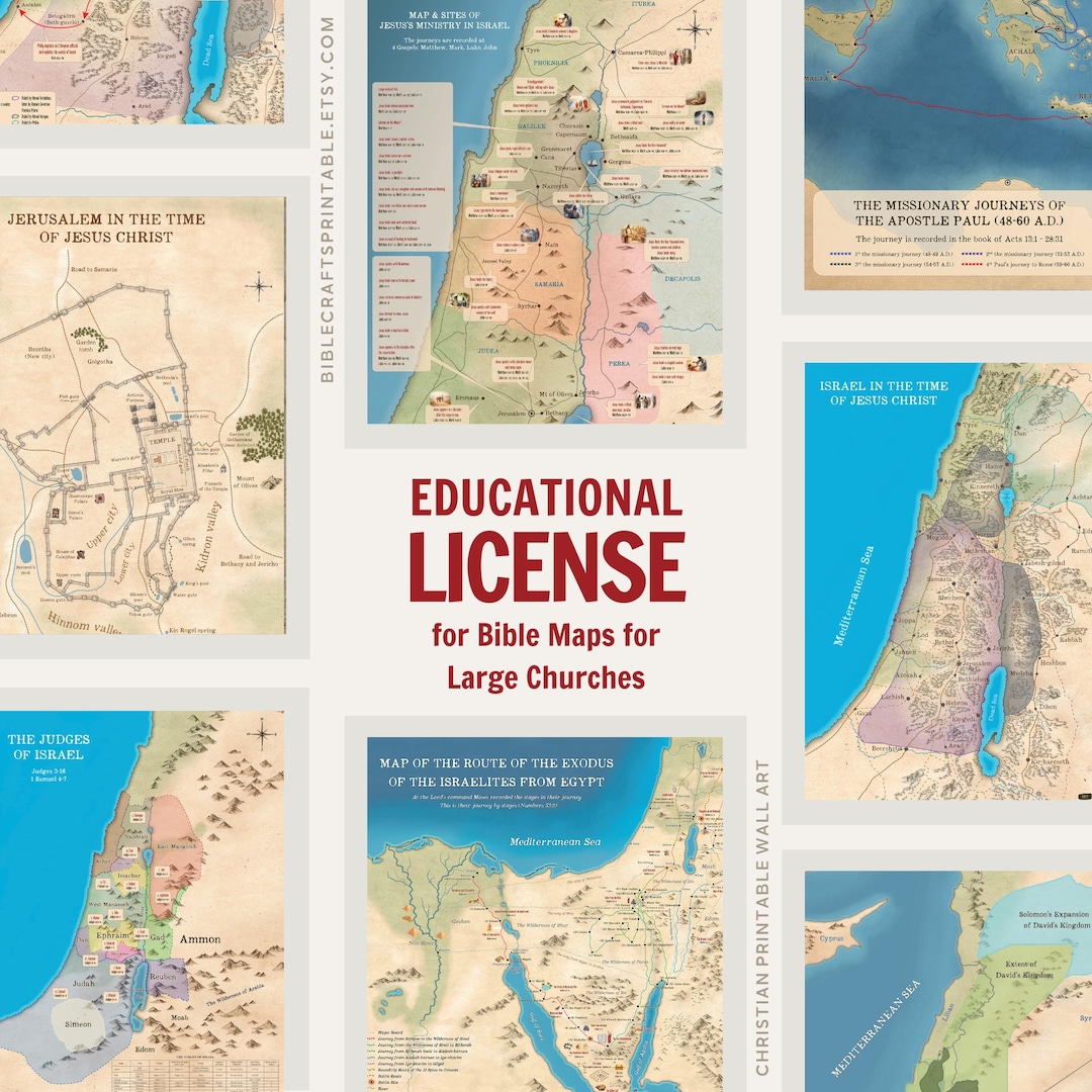 Educational License for Bible Maps for Large Churches - Etsy