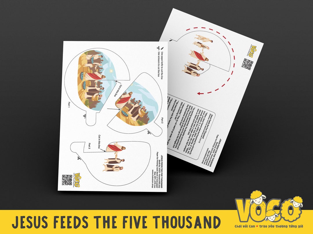 Jesus Feeds the Five Thousand, New Testament Bible Story, Bible Craft ...