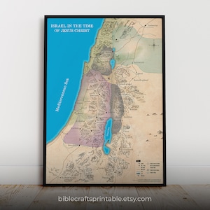 Israel in the Time of Jesus Map: New Testament Bible Study (digital ...